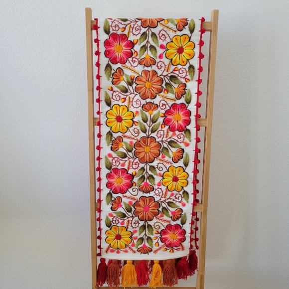 Hand Crafted | Accents | Embroidery Floral Peruvian Handwoven Table ...